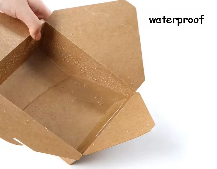 BDL 70oz Large Take Out Microwavable Kraft Brown Paper Lunch Box ...