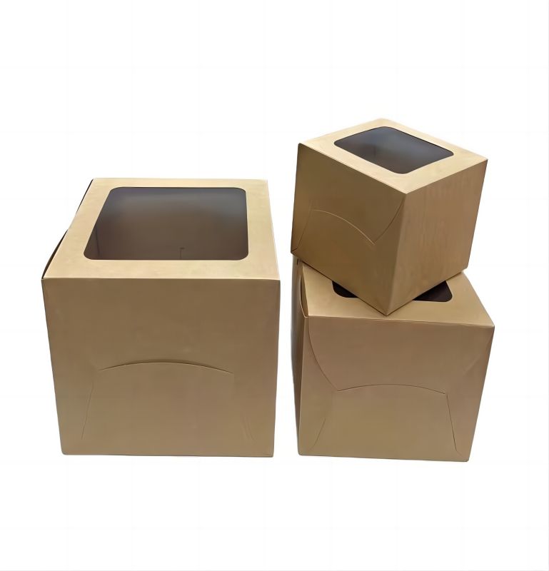 BDL Wholesale Brown Kraft Paper Folding Square Box Packaging Takeaway ...